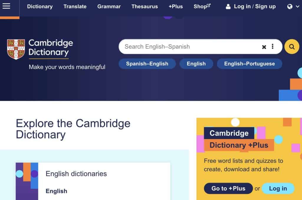 5 Mejores Diccionarios de Inglés Online » 10EnIngles